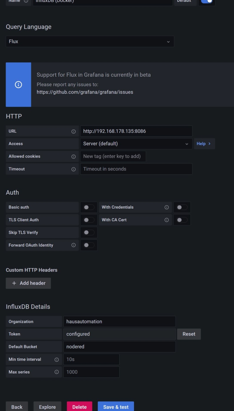 Mit Node-Red, InfluxDB und Grafana Daten auf einem Synology NAS sammeln und visualisieren (Teil ...